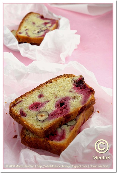 What's For Lunch Honey?: Berrylicious: Raspberry Hazelnut Tea Cake